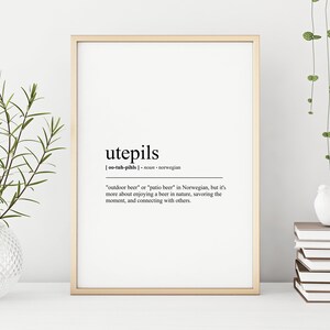 Utepils Definition Print | Utepils Wall Art | Norwegian Prints ...