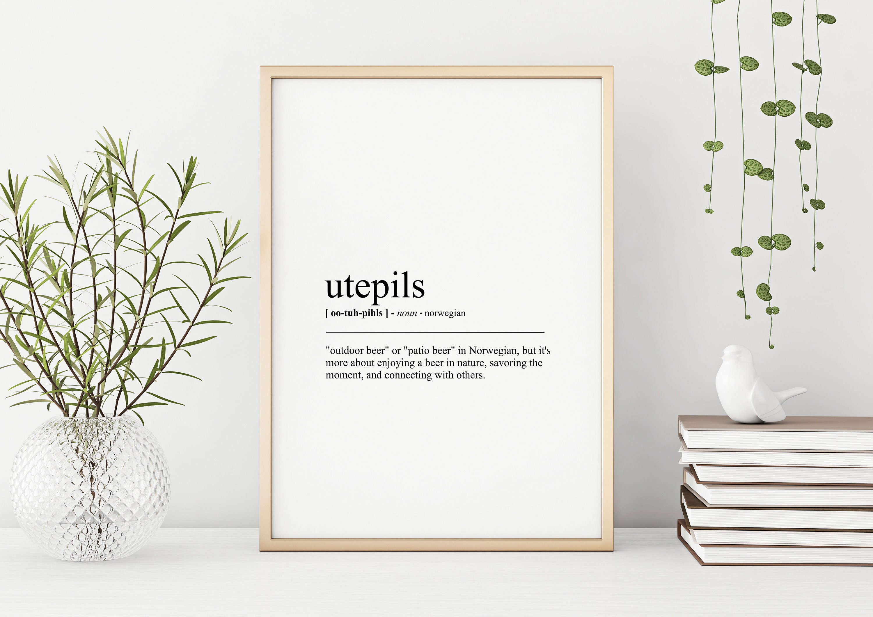 Utepils Definition Print | Utepils Wall Art | Norwegian Prints ...