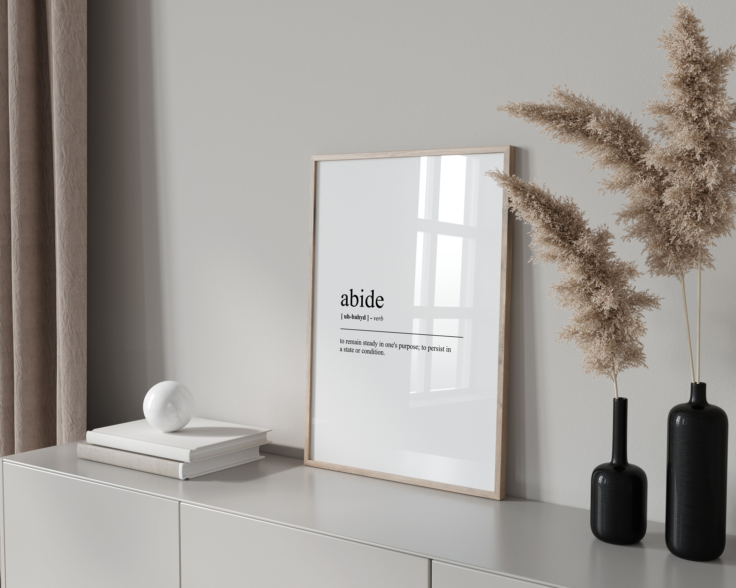 Abide Definition Print | Abide Mindset Poster | Words to Live by ...