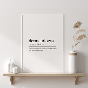 Dermatologist Definition Print | Dermatologist Dictionary Print | Funny ...