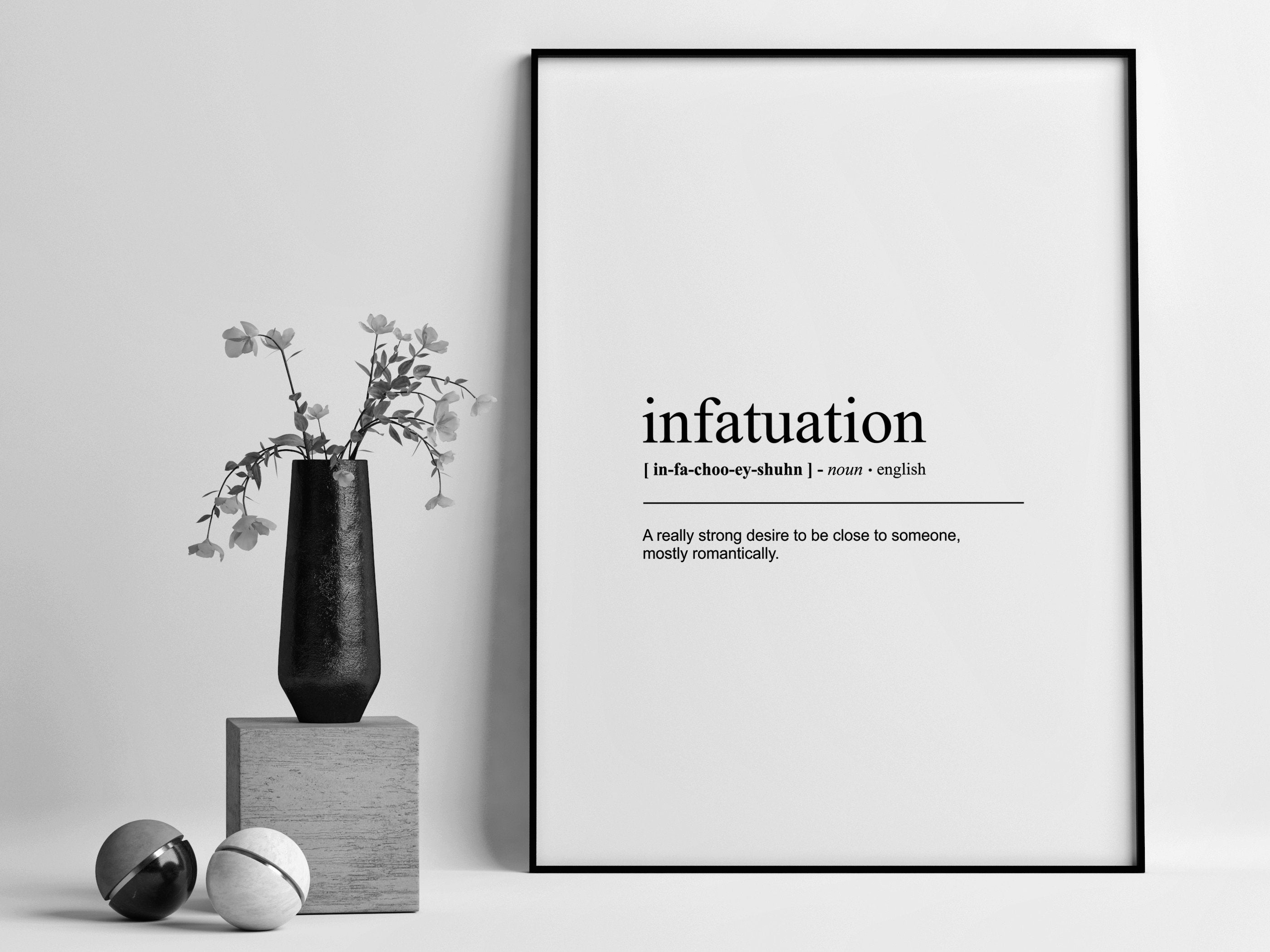 Infatuation Definition Printable Wall Art | Infatuation Dictionary ...