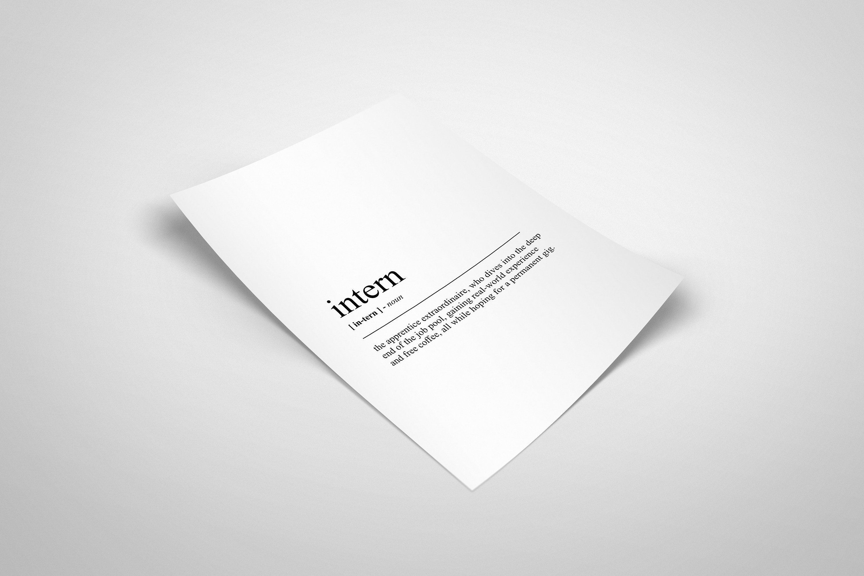 Intern Definition Print Intern Wall Art Family Prints Funny Print Funny ...