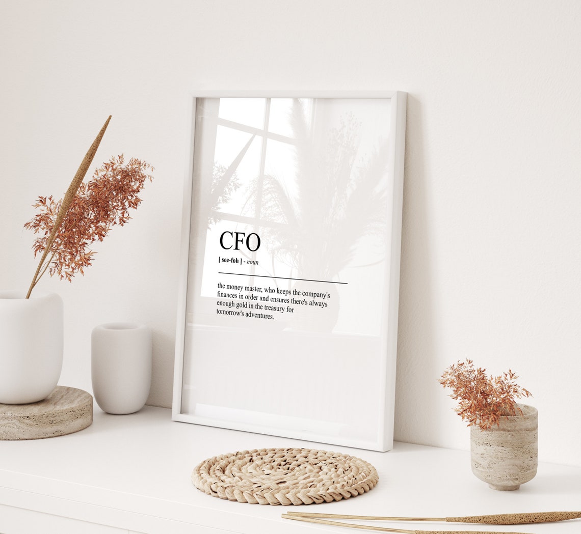 CFO Definition Print | CFO Funny Wall Art | Chief Financial Officer ...