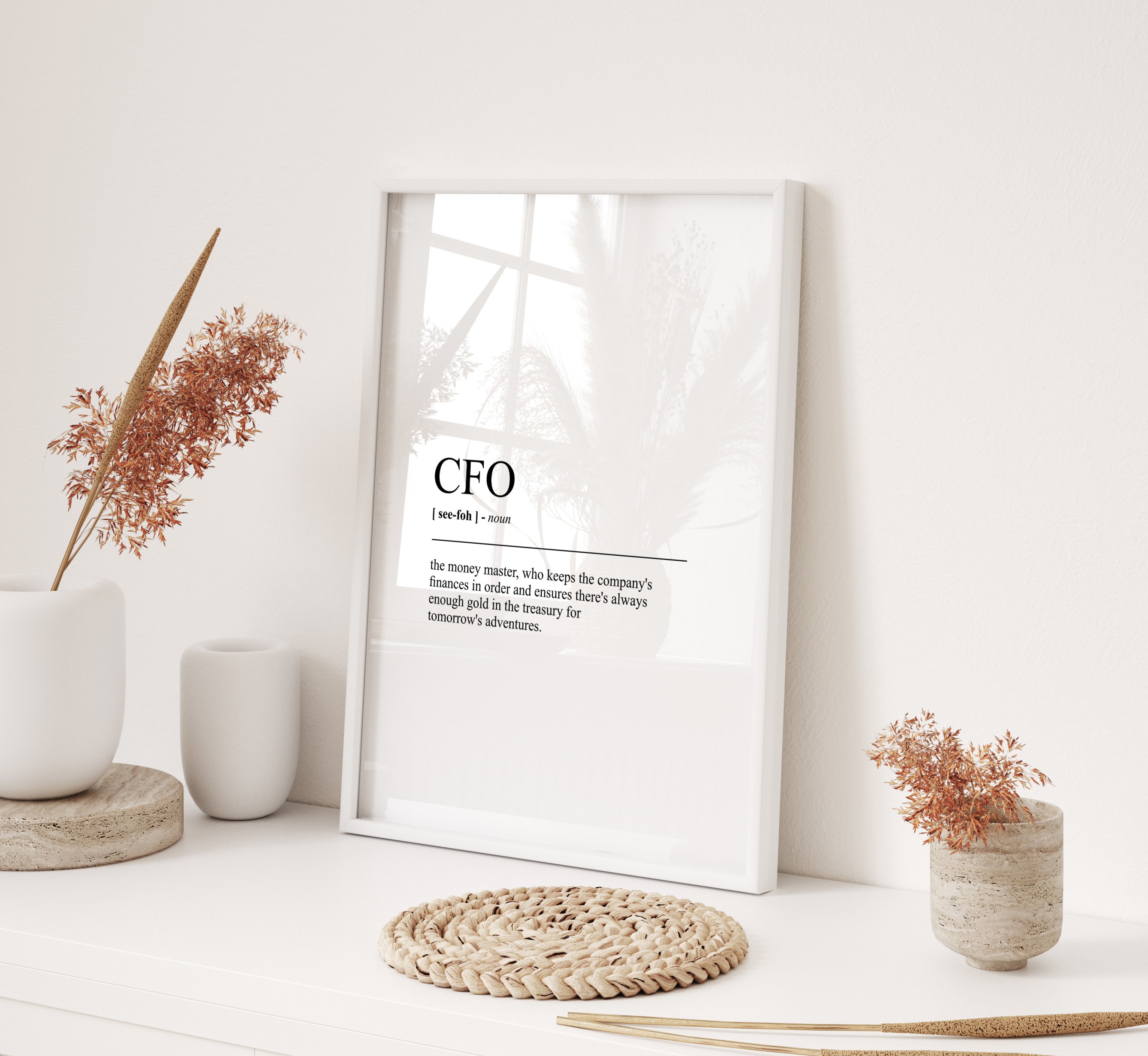 CFO Definition Print | CFO Funny Wall Art | Chief Financial Officer ...