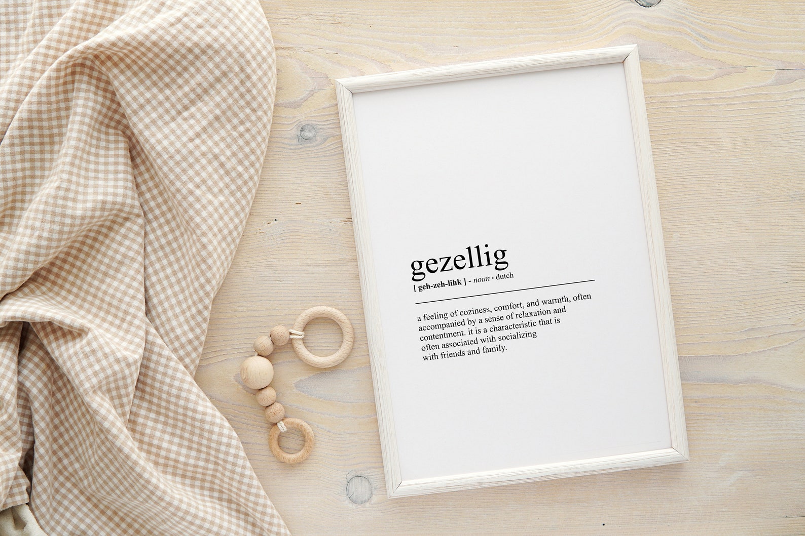 Gezellig Definition Print | Gezellig Dictionary Art Print | Dutch Wall ...