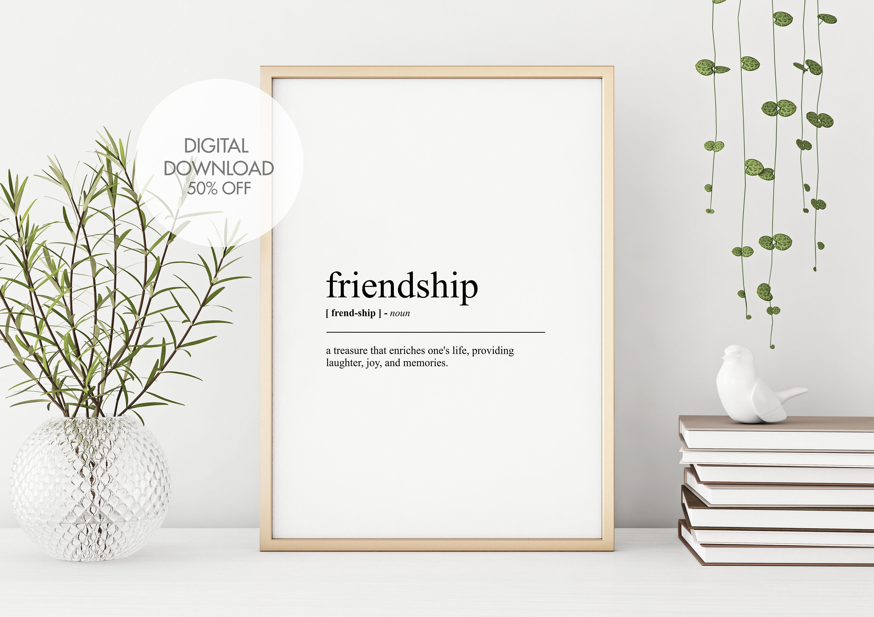Friendship Definition Print | Gift for Friends | Friend Present | Funny ...