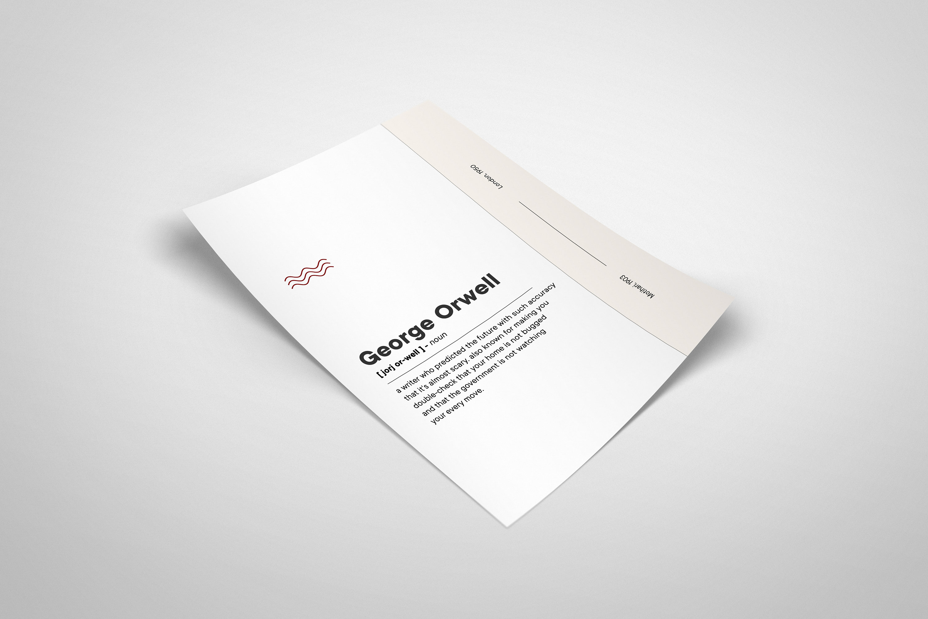 George Orwell Fun Definition Wall Art Print, Gift for Writers, Gift for ...