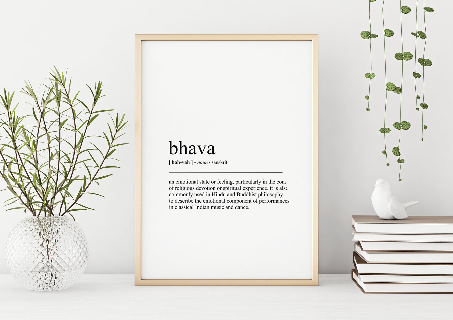 Bhava Definition Print | Bhava Dictionary Poster | Foreign Words Art ...