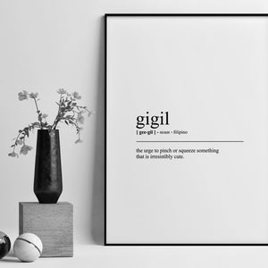 Gigil Definition Print | Filipino Print | Gigil Wall Art | Filipino Fun ...