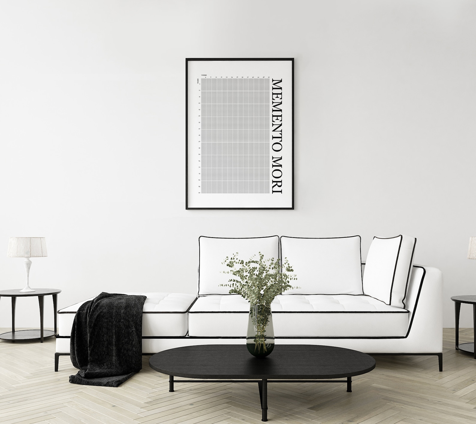 Memento Mori Life Calendar, Stoic Wall Art, My Life in Weeks, Life ...