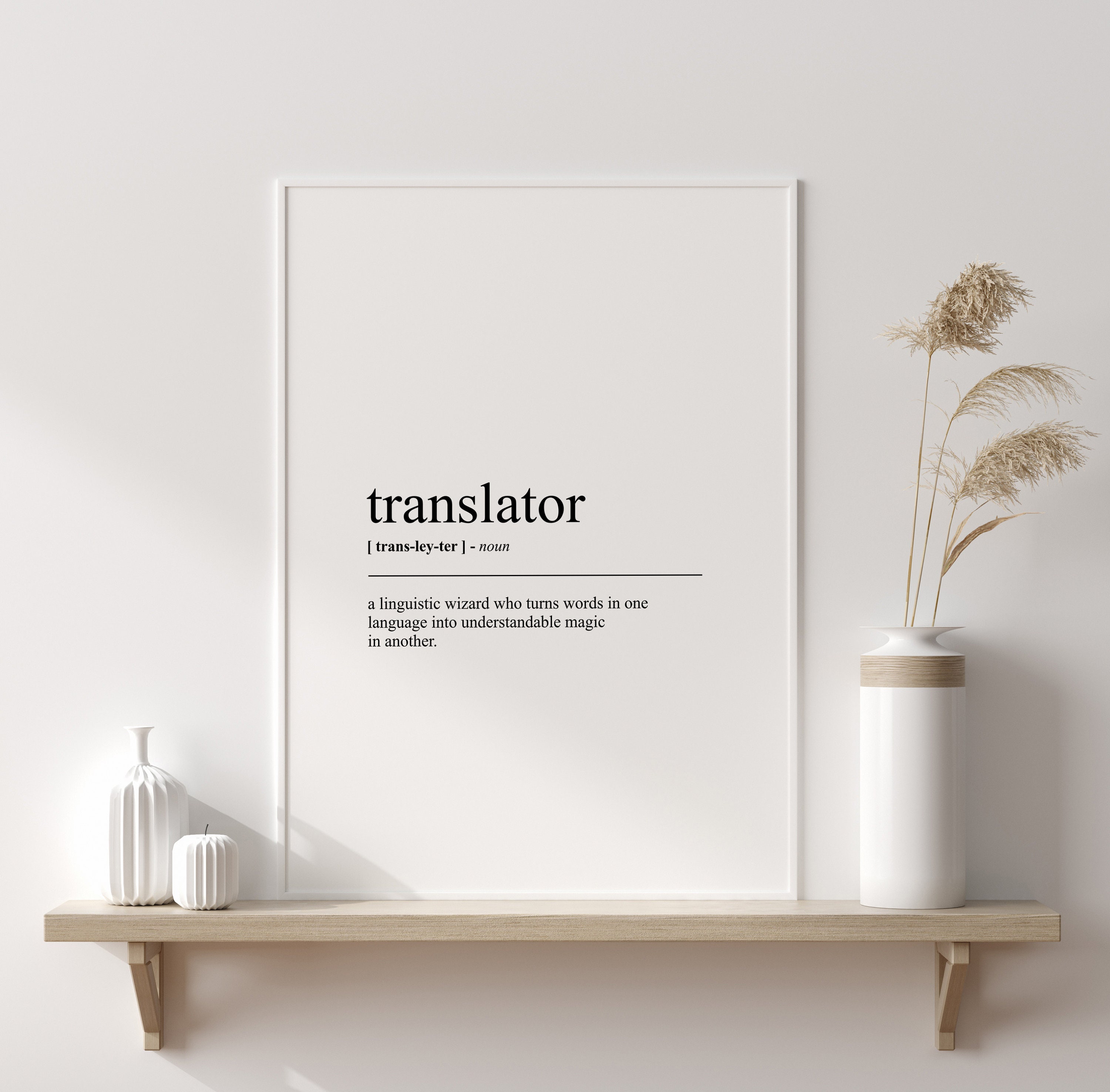 Translator Definition Printable Wall Art | Translator Dictionary Poster ...