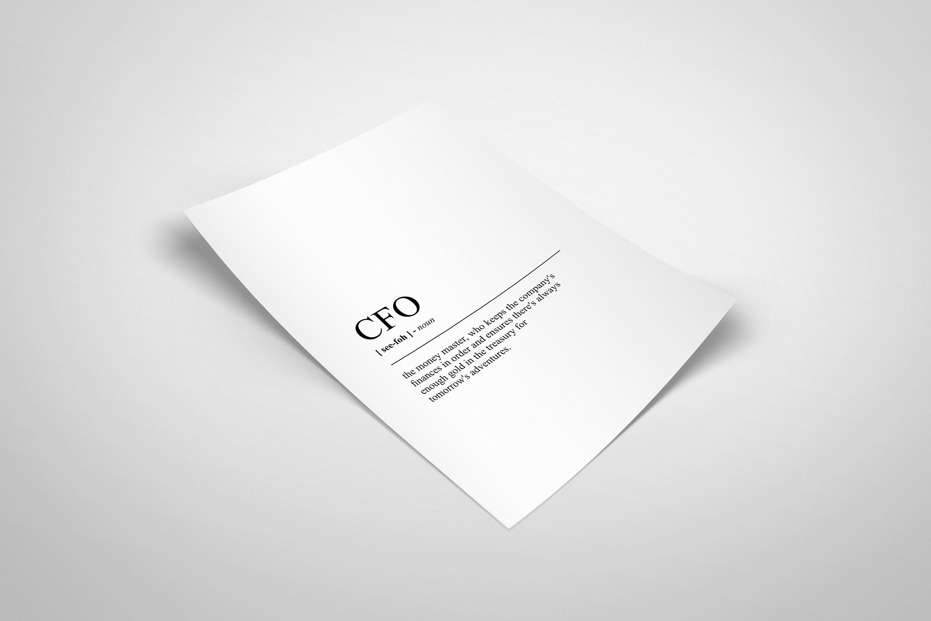 CFO Definition Print | CFO Funny Wall Art | Chief Financial Officer ...