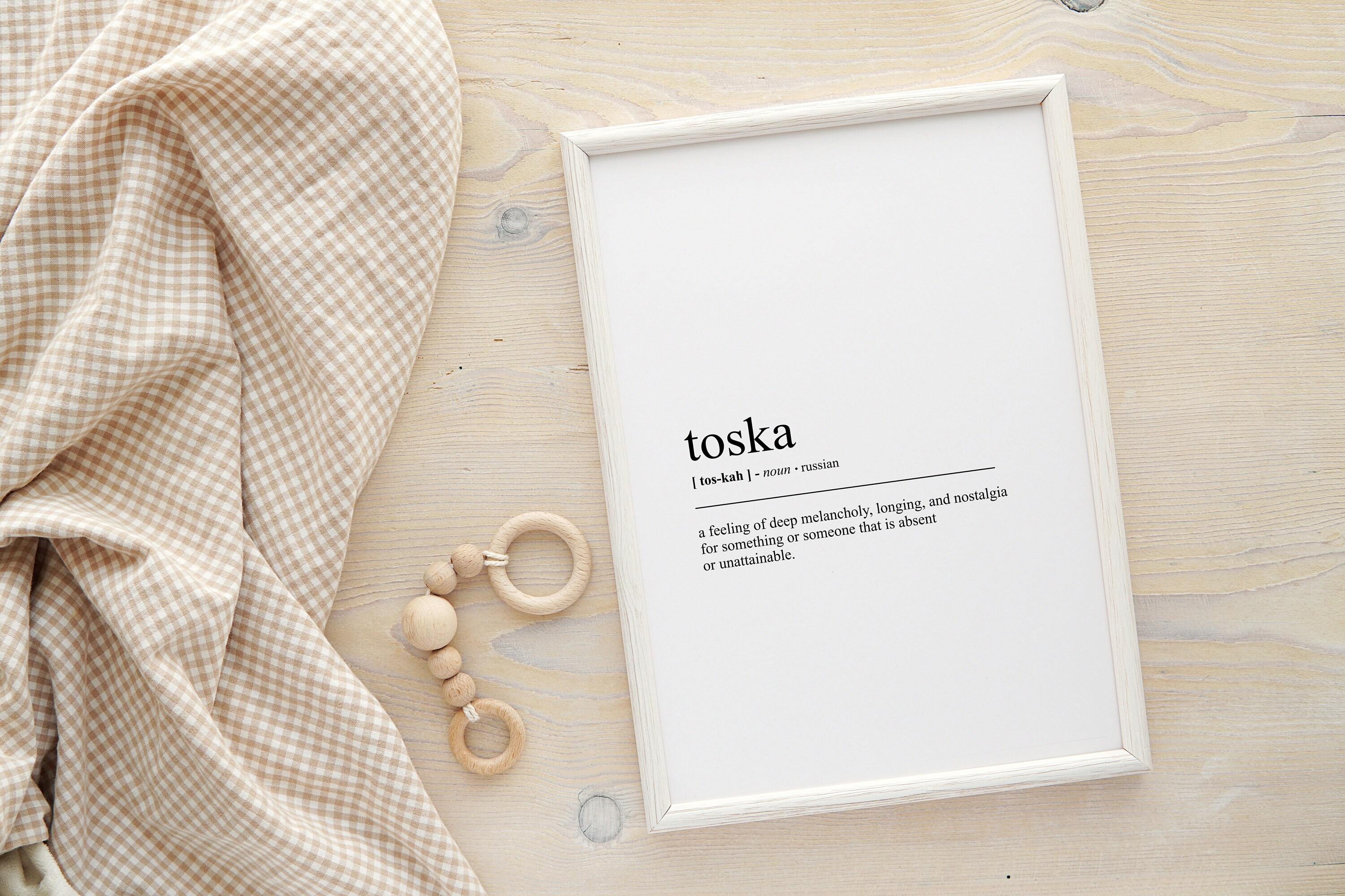 Toska Definition Print | Toska Typography Art Print | Russian Print | Russian Words Wall Art ...