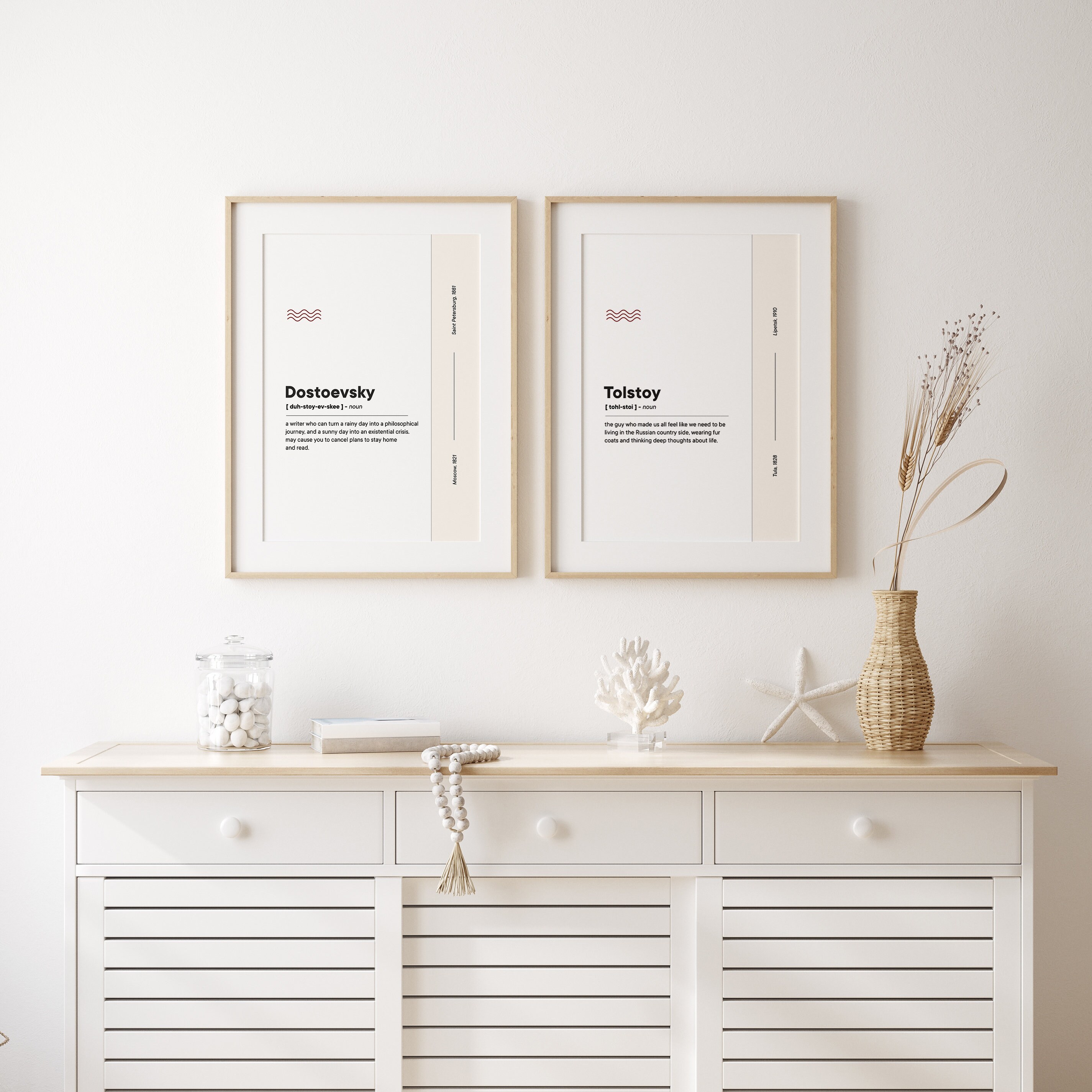 Dostoevsky Fun Wall Art Poster, Funny Gift for Literature Teachers ...