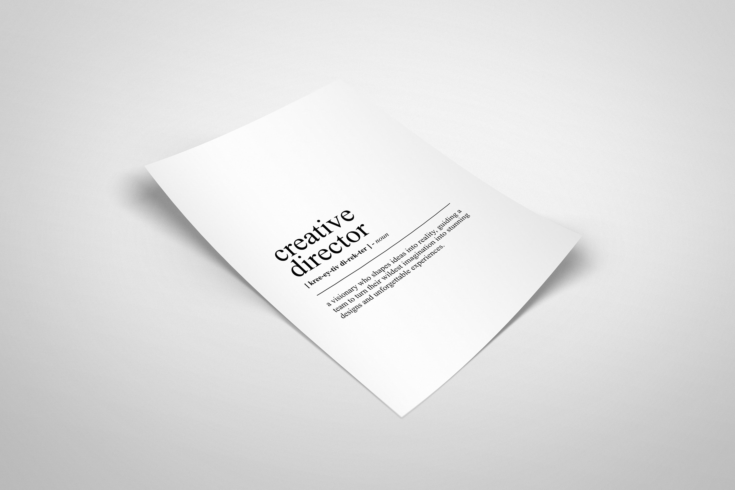 Creative Director Definition Print Gift for Creative Directors Funny ...