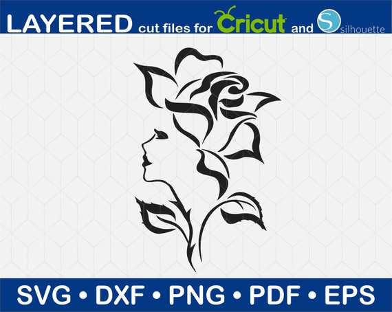 Woman Head Svg Instant Digital Download Cut File for | Etsy