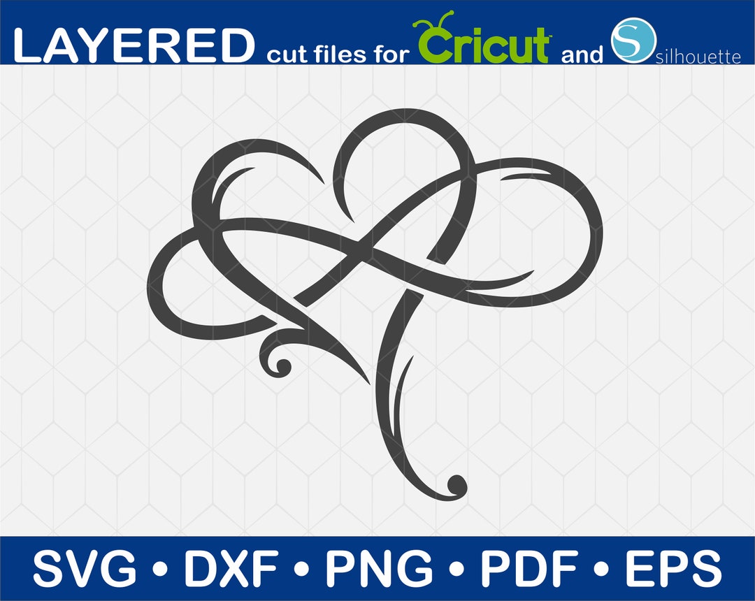 Love Infinity SVG, Heart Infinity SVG, Cut File for Cricut, Silhouette ...