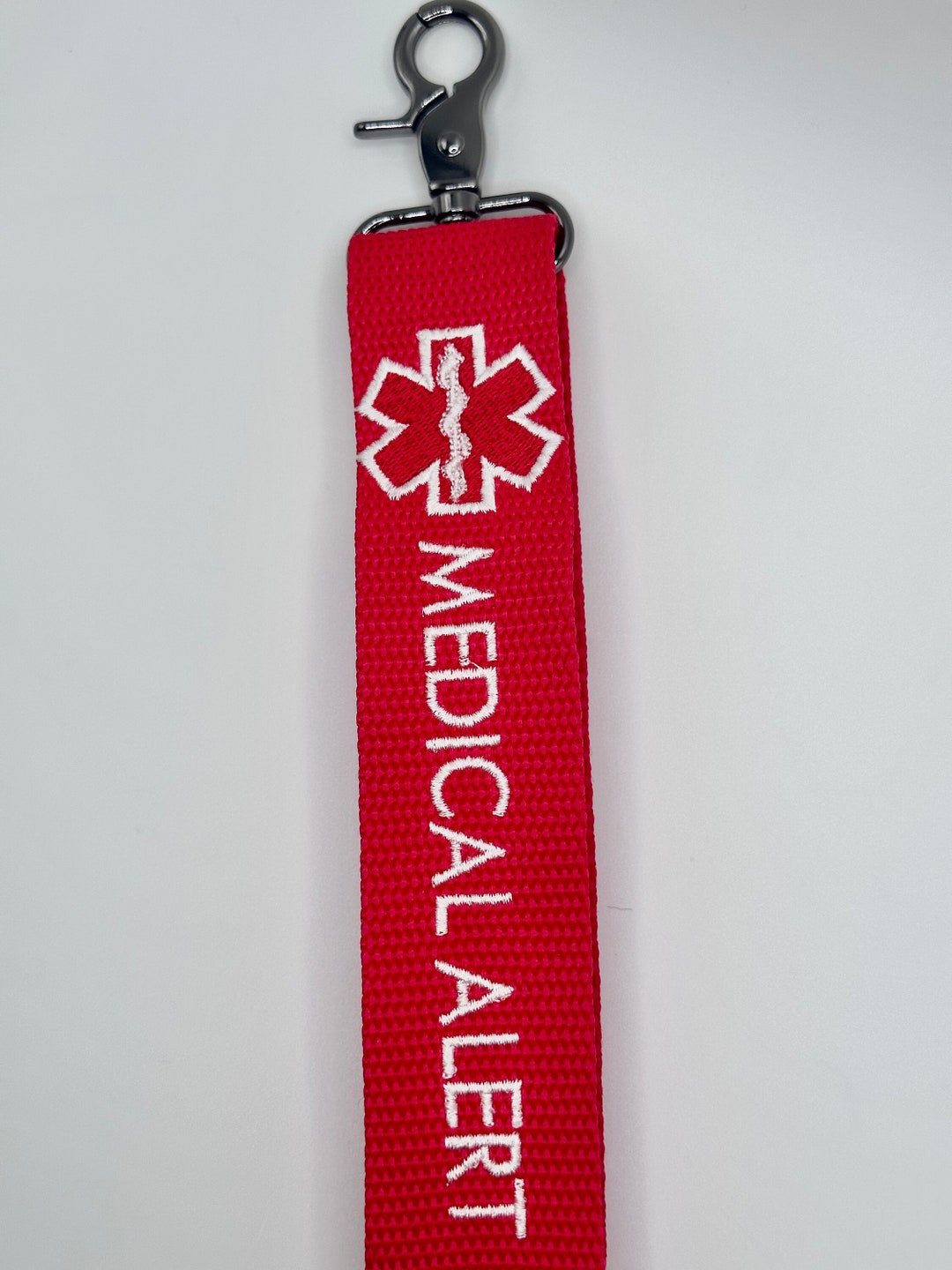 Custom Embroidered Medical Alert Bag Tag Medical Alert ID Personalized ...