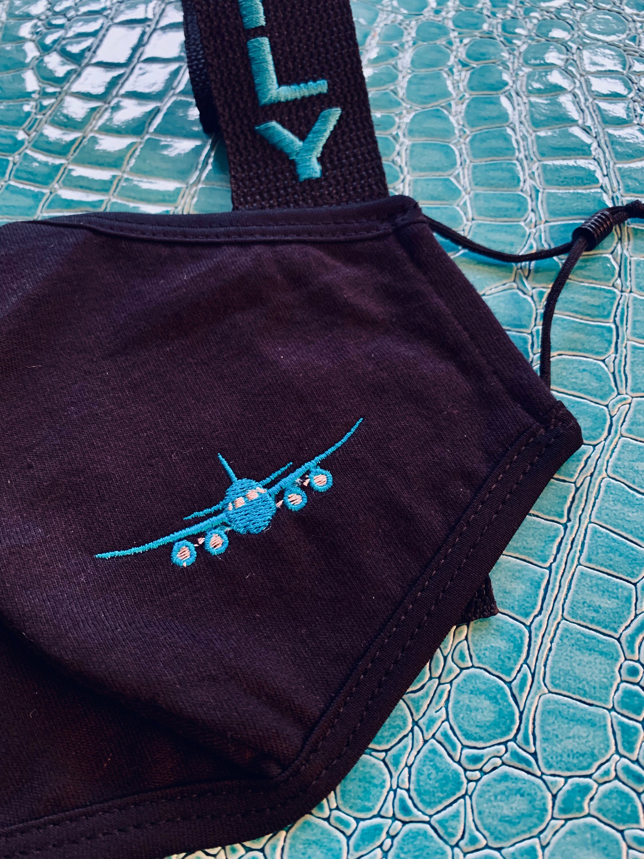 Flight Attendant Maskpilot Maskaviation Maskembroidered - Etsy