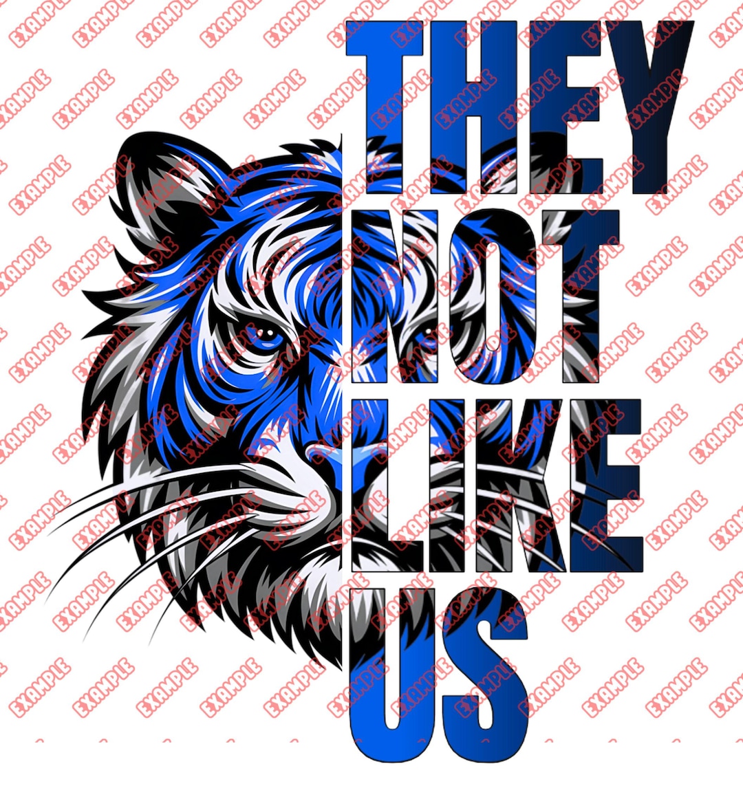 They Not Like Us - Royal Blue Tiger Png - Mascot - School - Etsy