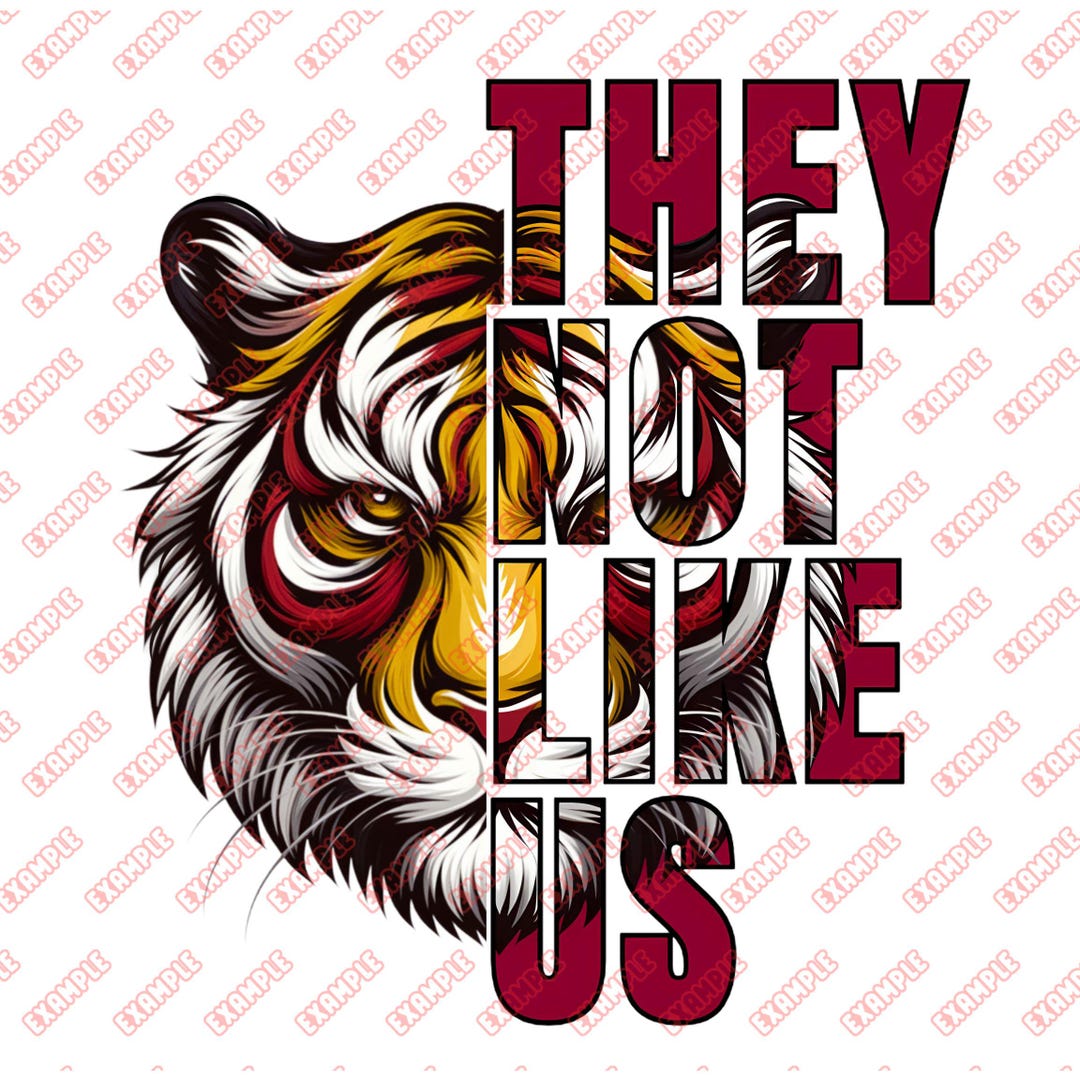 They Not Like Us - Tiger - Red - Yellow - PNG - Digital Download - Etsy