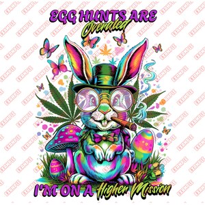 Easter Bunny Smoking A Blunt, Weed Marijuana Funny 420 Digital PNG ...