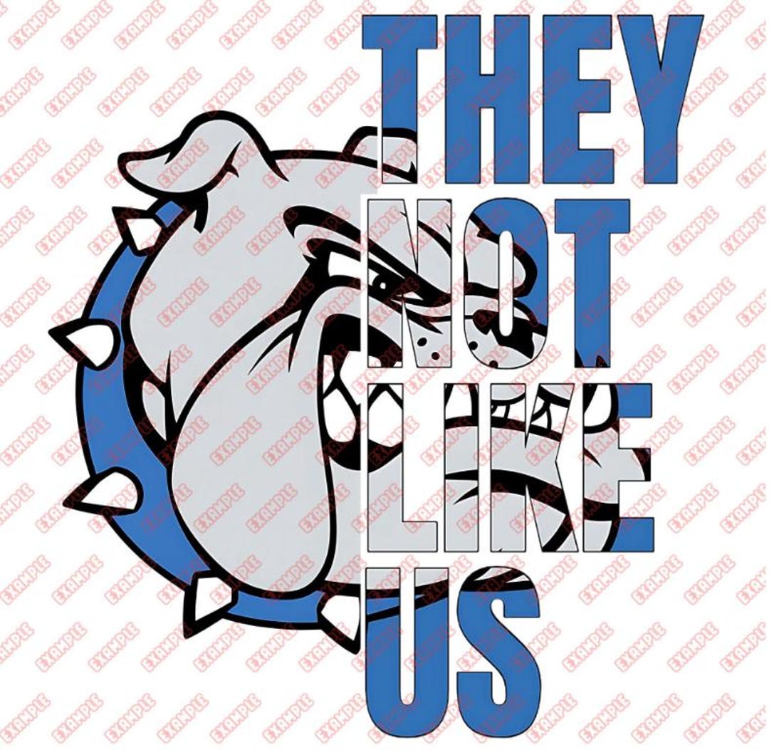 They Not Like Us Bulldog, Fan Art, Blue, PNG, Digital Download - Etsy