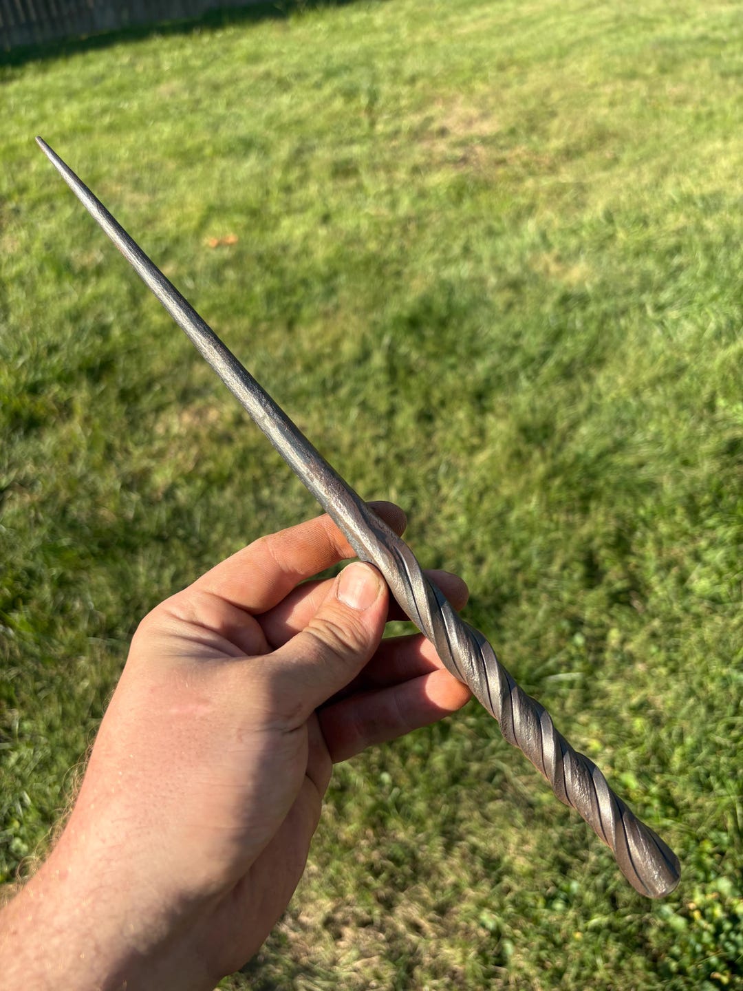 Twisted Steel Wizard Wand – Handmade Magic Wand for Ren Fair, Cosplay ...