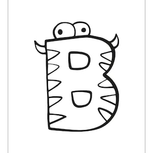 Halloween Coloring Pages, Learn the Alphabet, Printable - Etsy