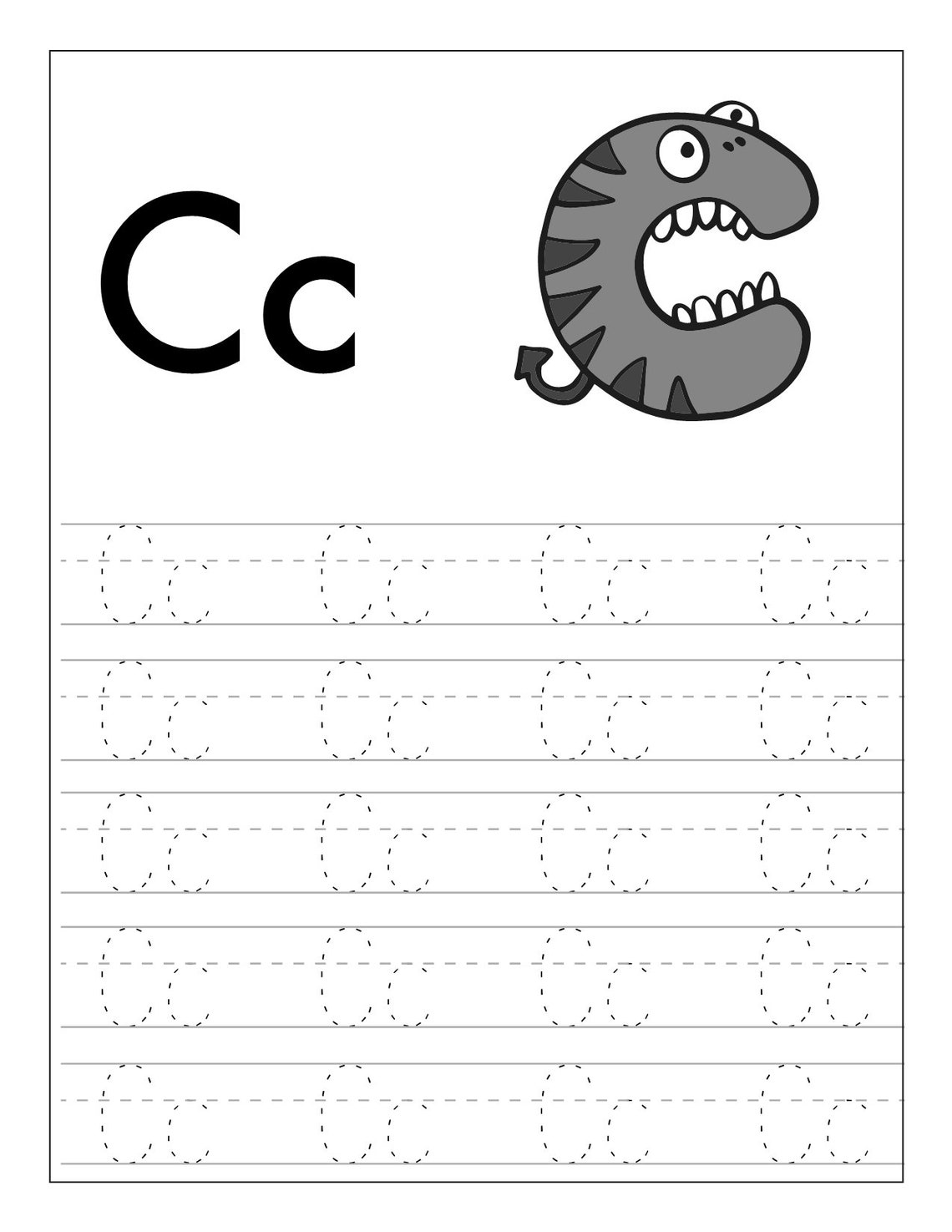 Halloween Coloring Pages, Learn the Alphabet, Printable - Etsy