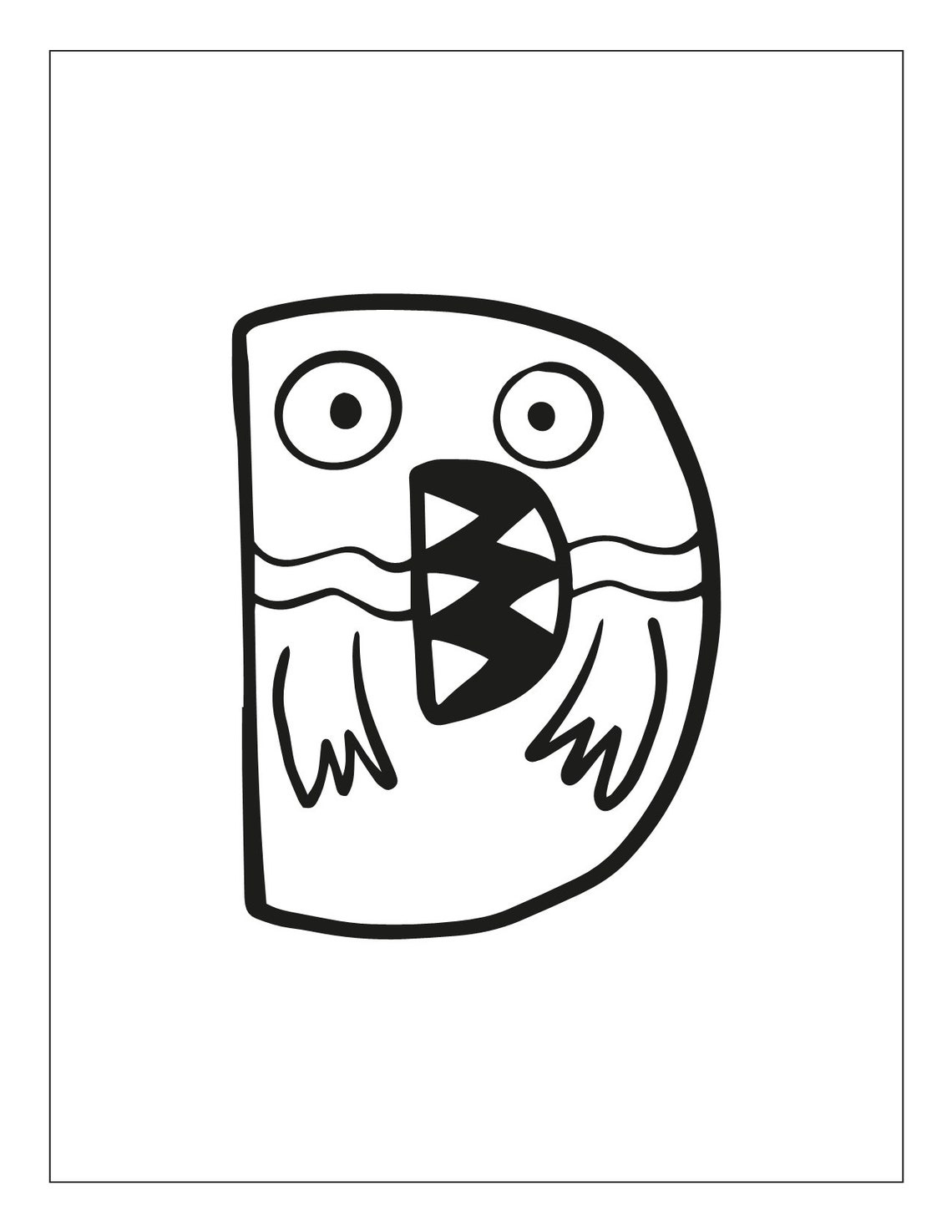 Halloween Coloring Pages, Learn the Alphabet, Printable - Etsy