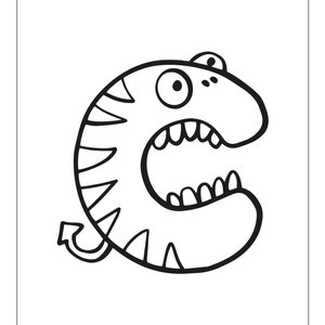 Halloween Coloring Pages, Learn the Alphabet, Printable - Etsy