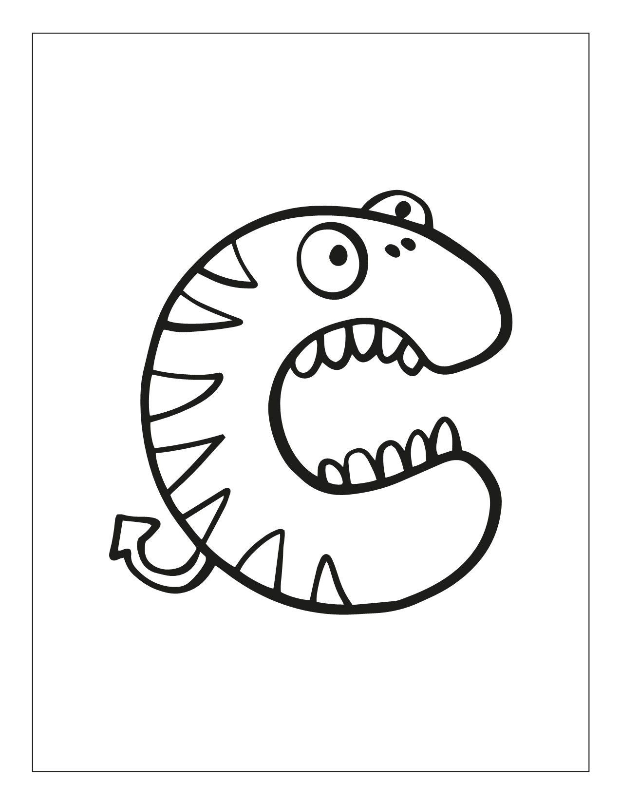 Halloween Coloring Pages, Learn the Alphabet, Printable - Etsy