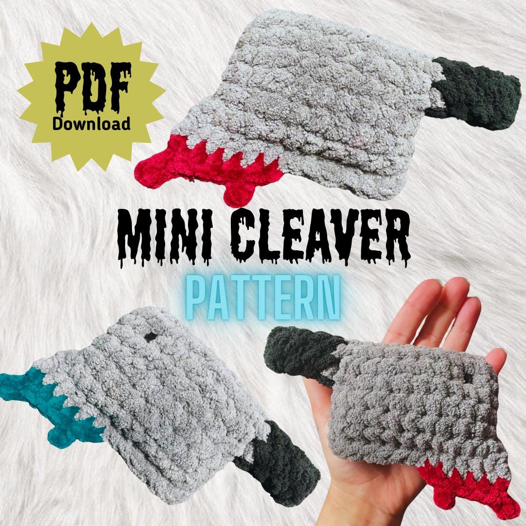 Mini Cleaver - PDF Crochet PATTERN, Cleaver, Ghost, Horror, Blood ...