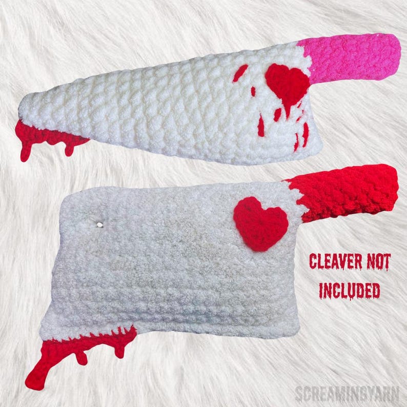Chef Knife - PDF Crochet PATTERN, Ghost, Love, Horror, Blood, Knife ...