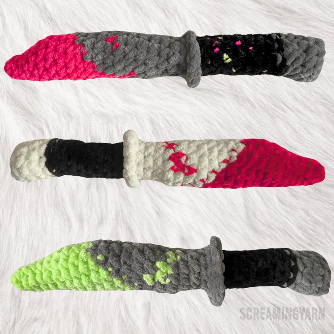 Ghost Knife - PDF Crochet PATTERN, Ghost, Love, Horror, Blood, Knife ...