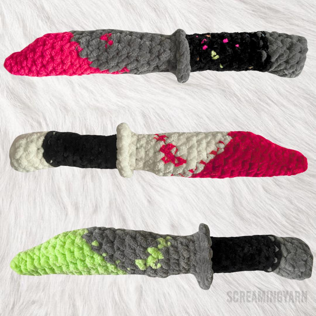 Ghost Knife - PDF Crochet PATTERN, Ghost, Love, Horror, Blood, Knife ...