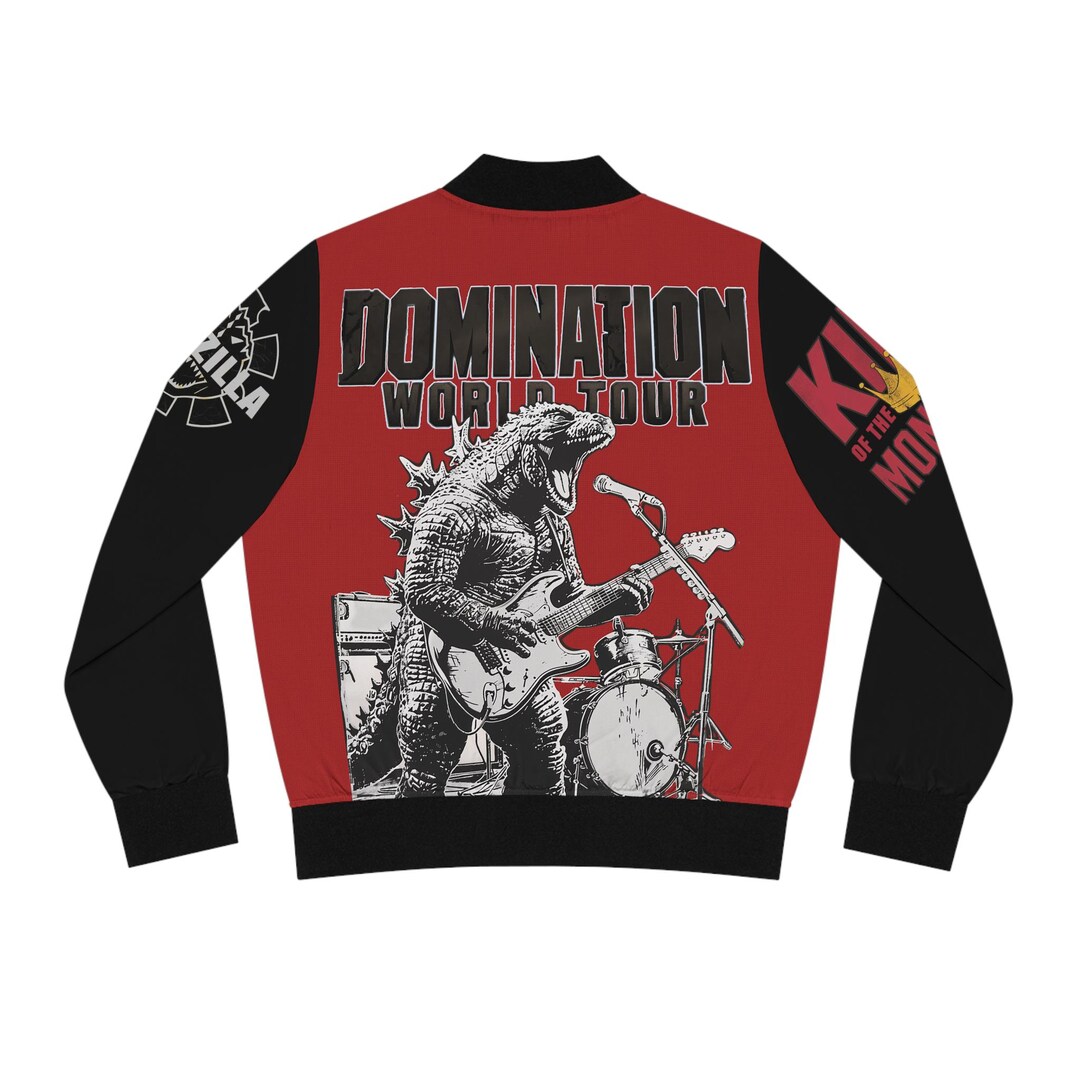 Godzilla World Tour Women's Bomber Jacket, Cute and Badass Show Your ...