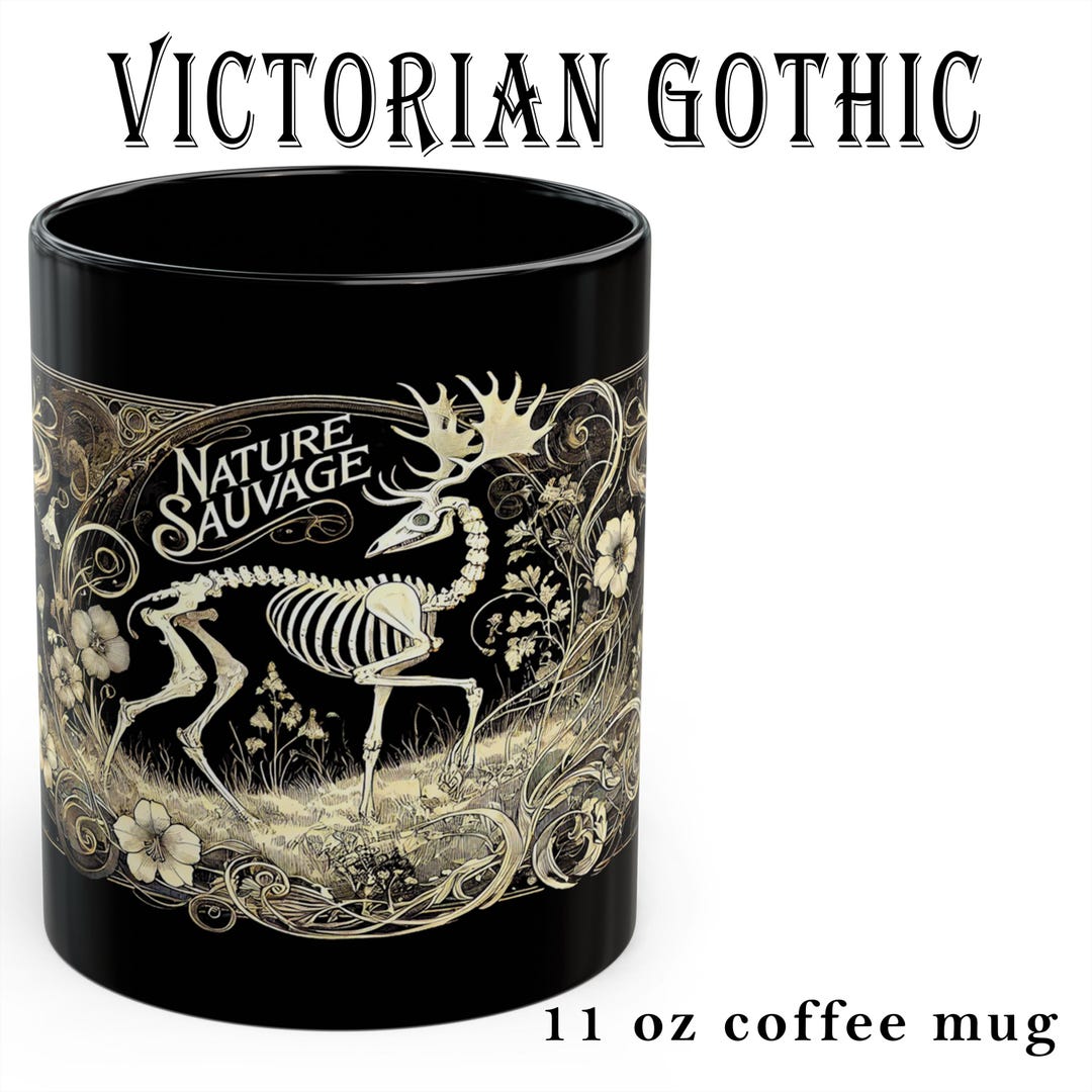 Skeleton Stag, Gothic Victorian Engraved Graphic, Beautiful Goth Art ...