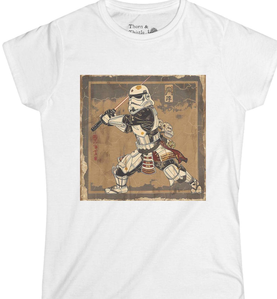 STAR WARS Imperial Stormtrooper Japanese Screen Print Women's Softstyle ...
