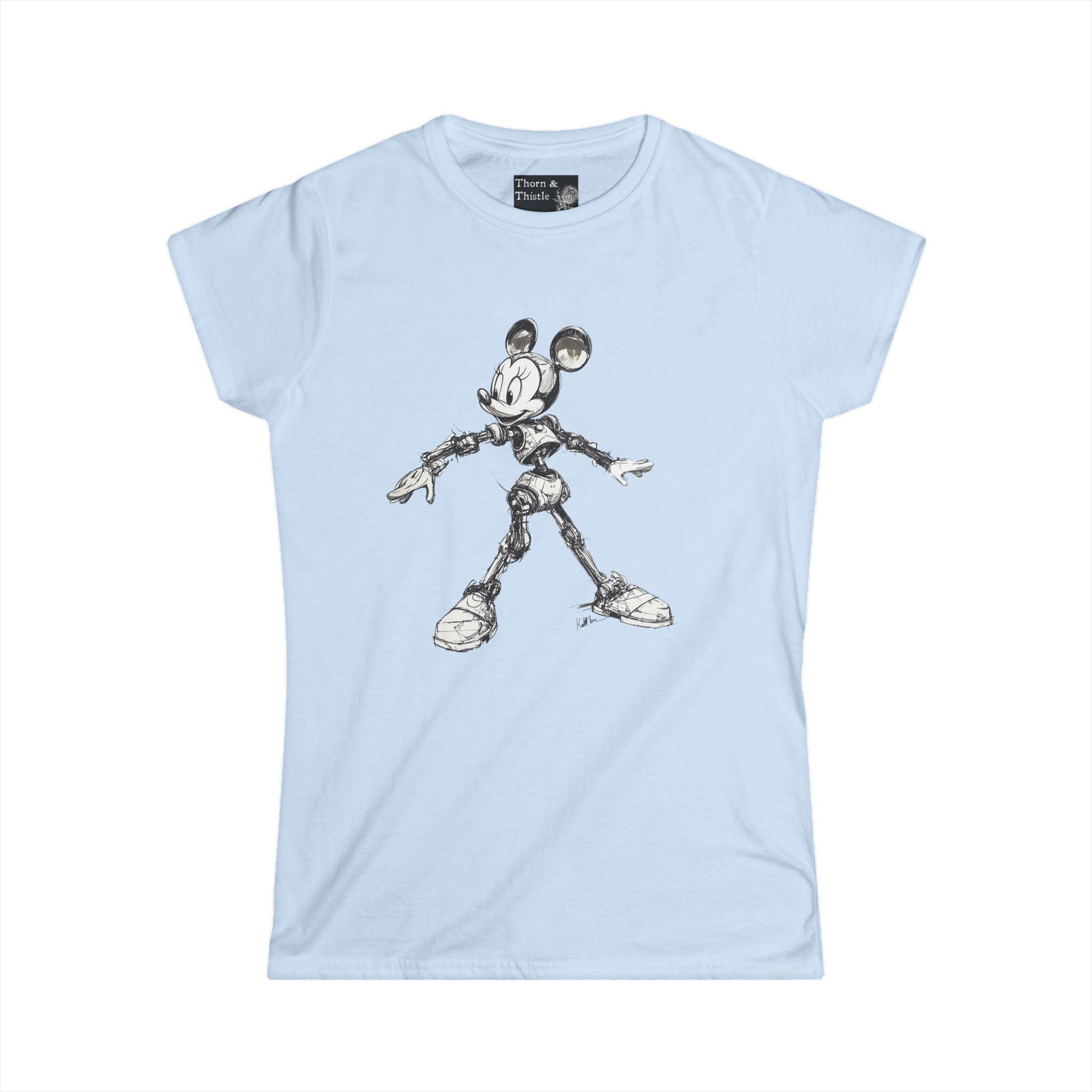 Disney Minnie Mouse Inspired Robot Women's Softstyle Tee, Disney ...