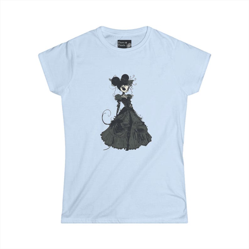 Disneys Minnie Mouse is an Elegant Goth Women's Softstyle Tee, Perfect ...