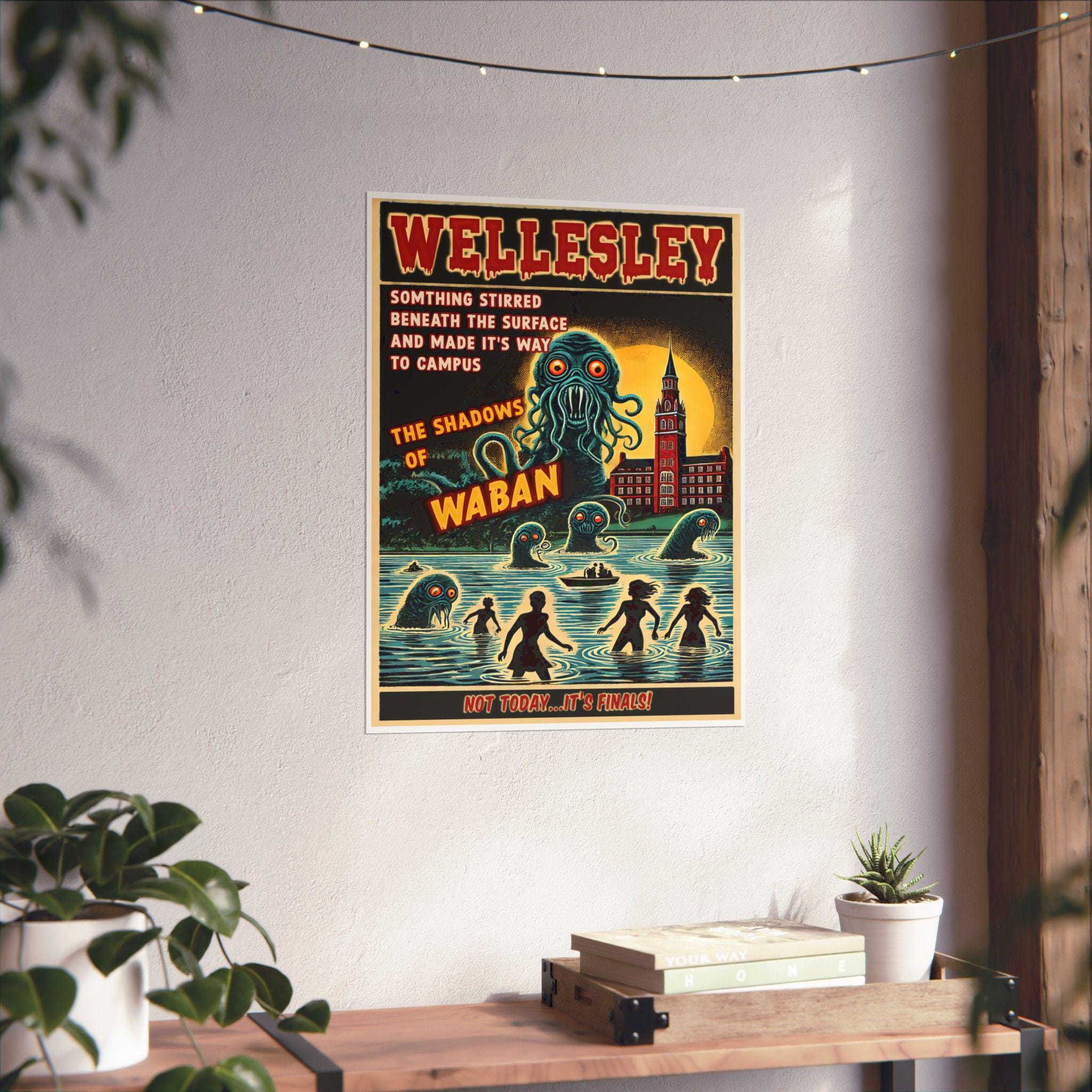 Wellesley Vintage Horror Poster Art, Monsters at Wellesley University ...