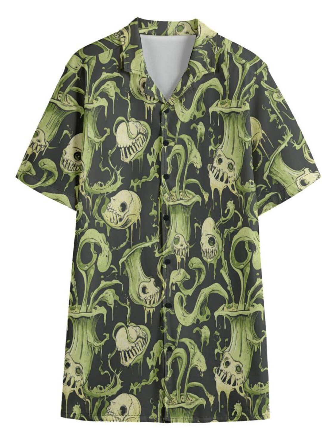 Goth Men's Hawaiian Shirt, Carnivorous Pitcher Plants Pattern, in ...