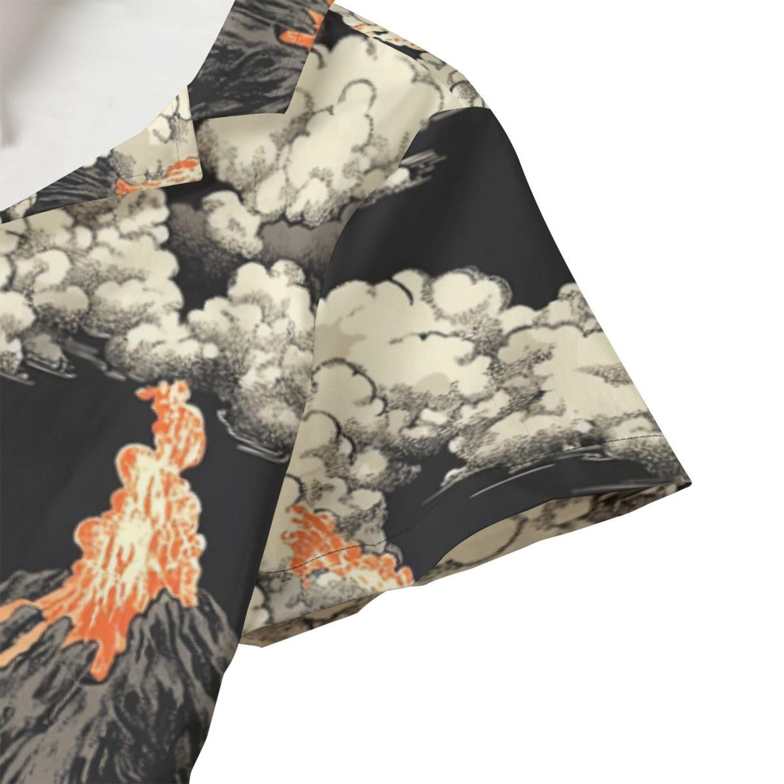 Goth Kid's Hawaiian Shirt, Active Volcano Pattern Print, Effortlessly ...