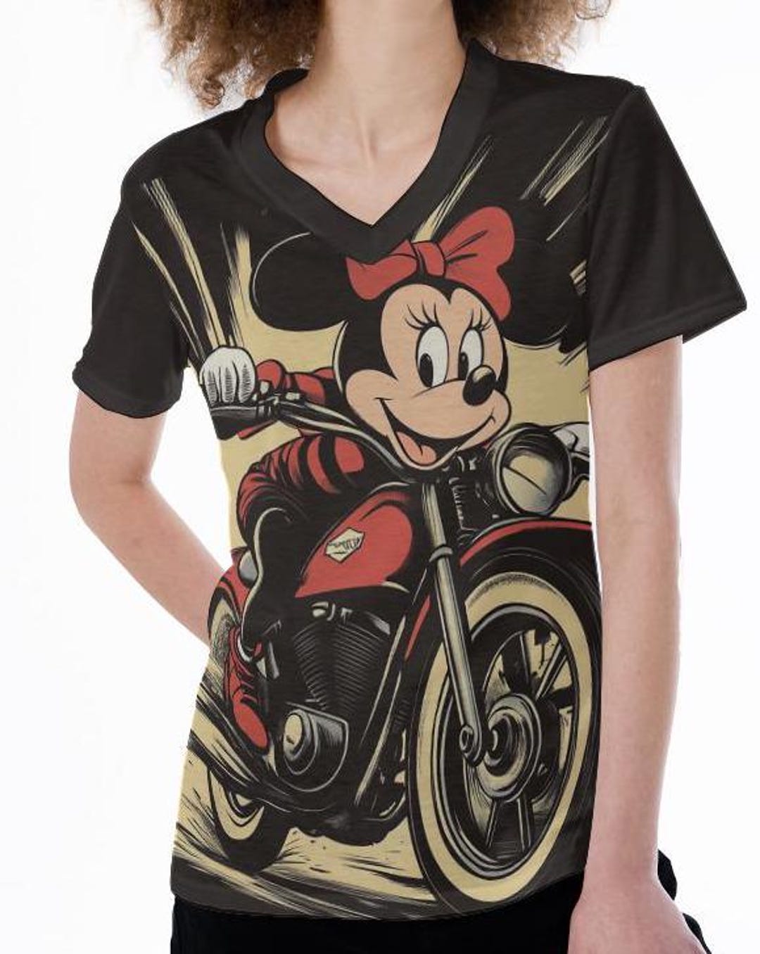 Minnie Mouse Motorcycle Graphic Tee, Women's Disney Shirt, Cute Tee ...