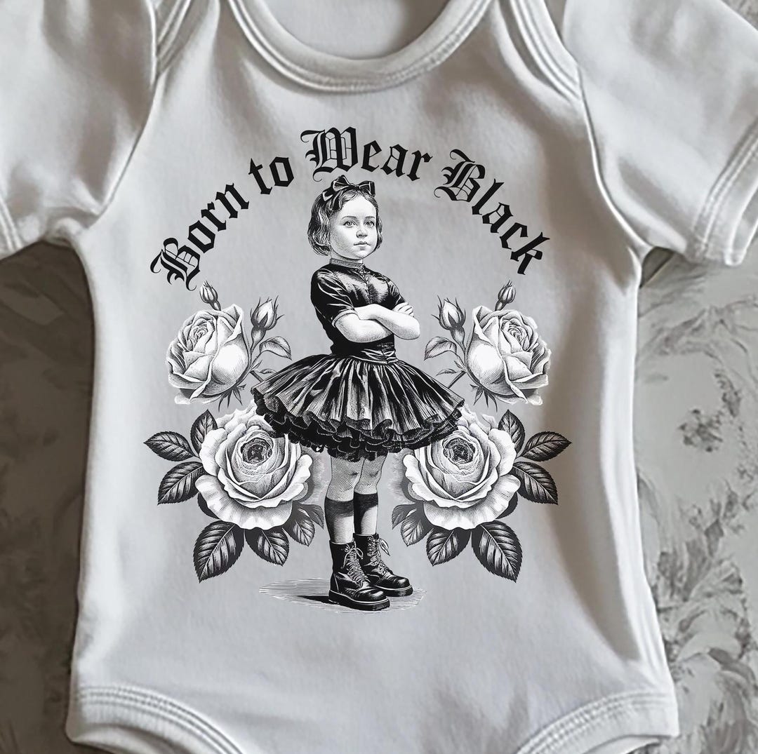 Goth Alternative born to Wear Black Infant Baby Onesie Bodysuit, Gift ...