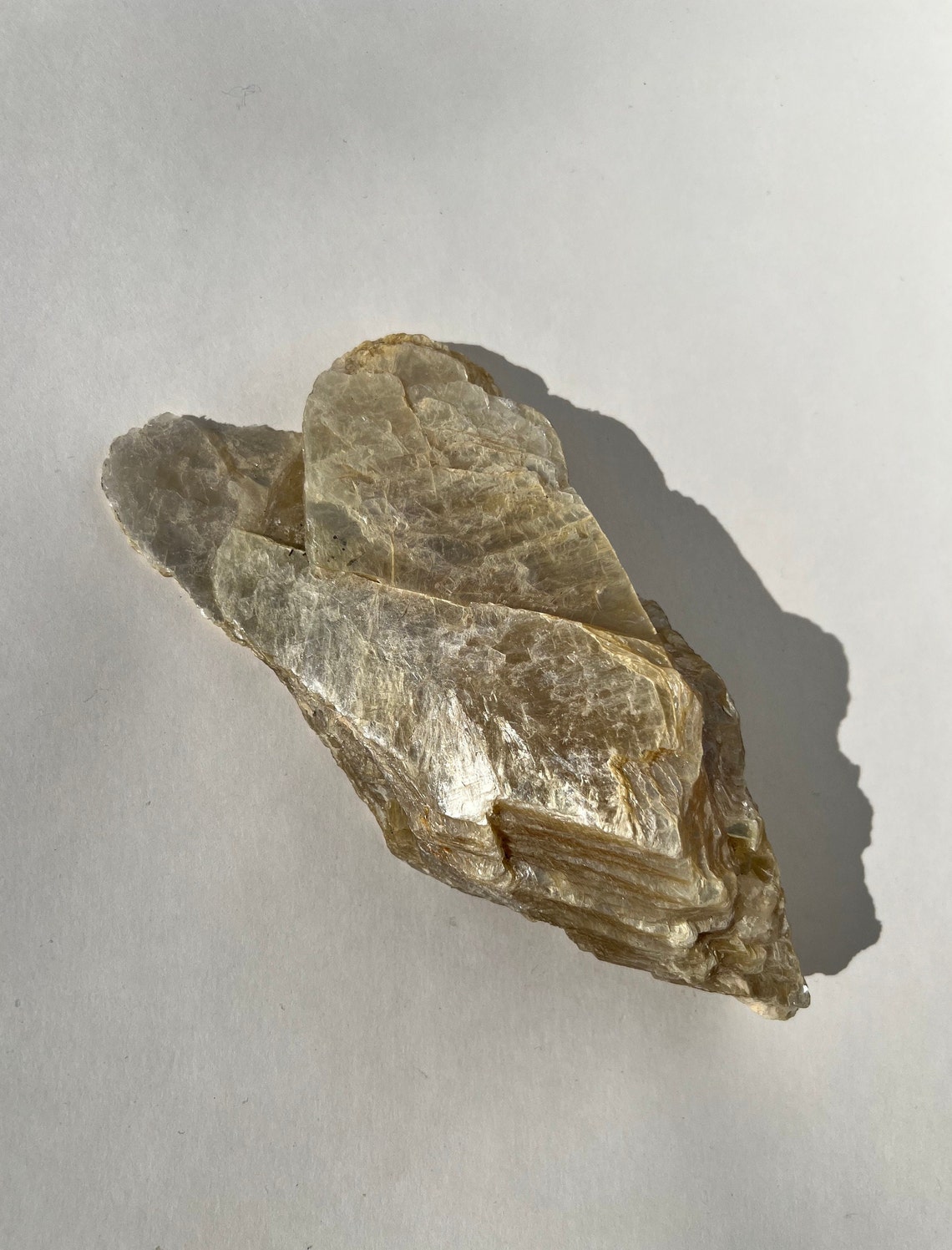 Golden Mica Slab - Raw Mineral Slice for Crystal Healing - Large ...