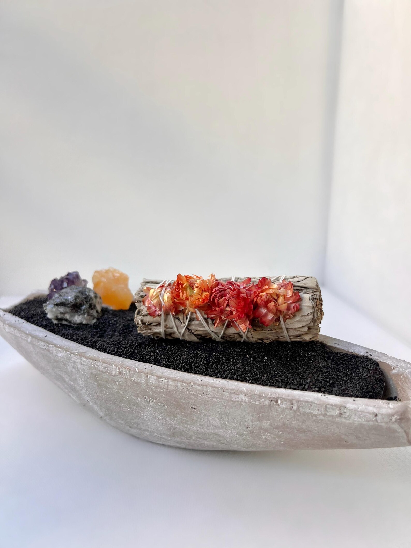 Black Sand for Smudging Incense Sticks, Palo Santo, Sage Sticks ...