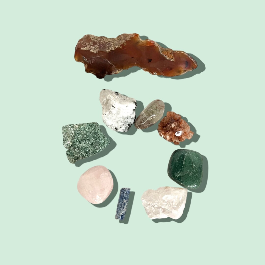 Crystal Kit | Manifest Abundance Crystal Kit | Meditation Crystal Set ...